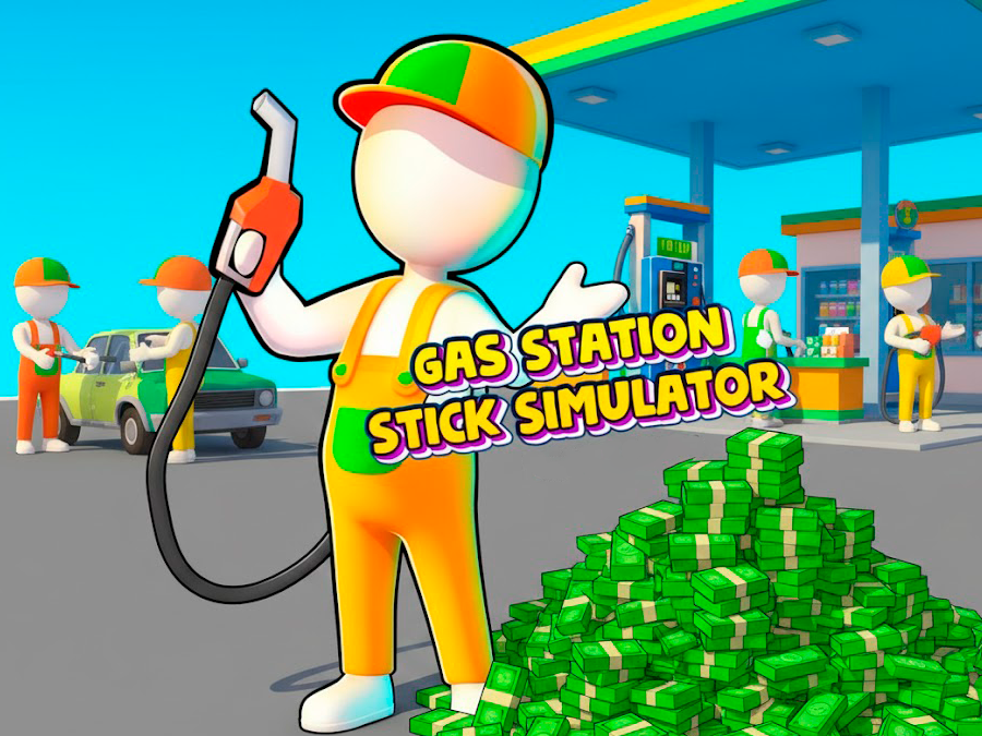 Gas Station - Stick Simulator 🕹️ 在 SGameS 在线玩